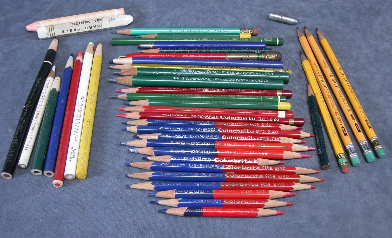 Unusual Vintage Pencils Lot Eberhard Faber Colorbrite Empire A.W ...