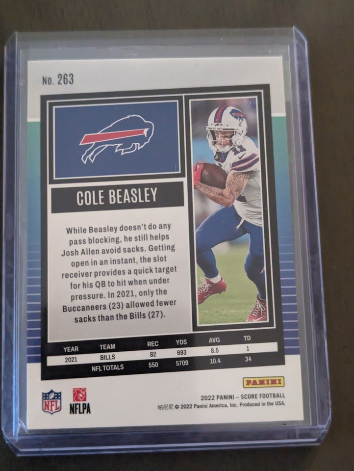 2022 Score Cole Beasley /499 | eBay