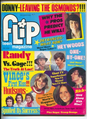 MAG: Flip 12/1974-Youthways-Donny Osmond-Vincent Van Patten-Rick ...