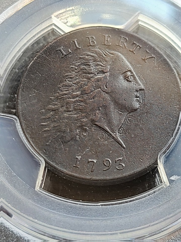 1793 CHAIN LARGE CENT PCGS AU DETAILS, S-3, B-4, R-3 SPECTACULAR COIN ...