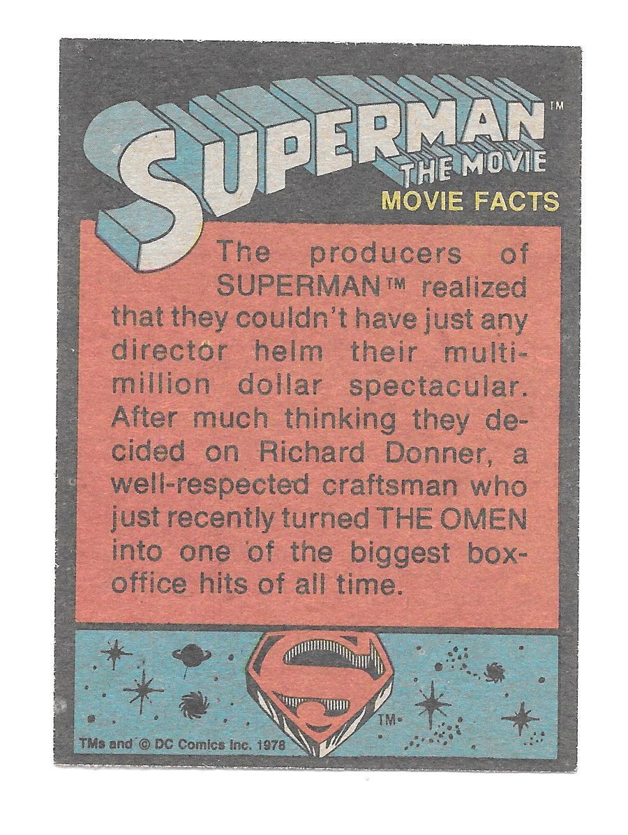 SUPERMAN The Movie trading cards 1978 Series 1 ~ Card #18 TOPPS. | eBay