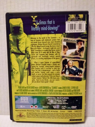 Scanners (DVD) 1981 David Cronenberg - Stephen Lack, Michael Ironside ...