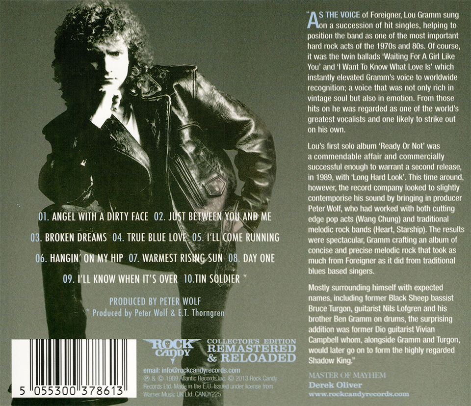 Lou Gramm ~ Long Hard Look (1989) CD 2013 Rock Candy Records UK •• NEW ...