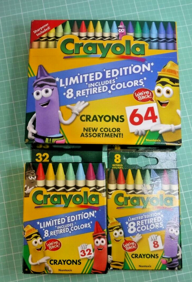 2025 Crayola Limited Edition Crayons 8 Retired Colors 8pk, 32pk, 64pk ...