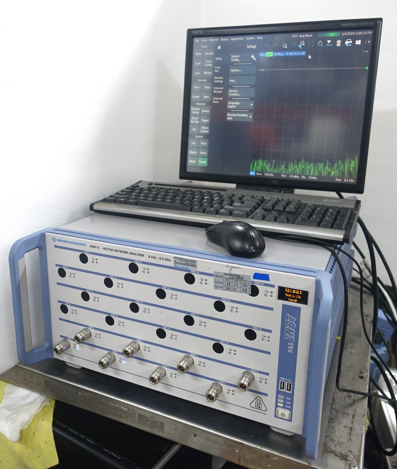 ROHDE & SCHWARZ R&S ZNBT 8 VECTOR NETWORK ANALYZER VNA 9 kHz-8.5 GHz ...