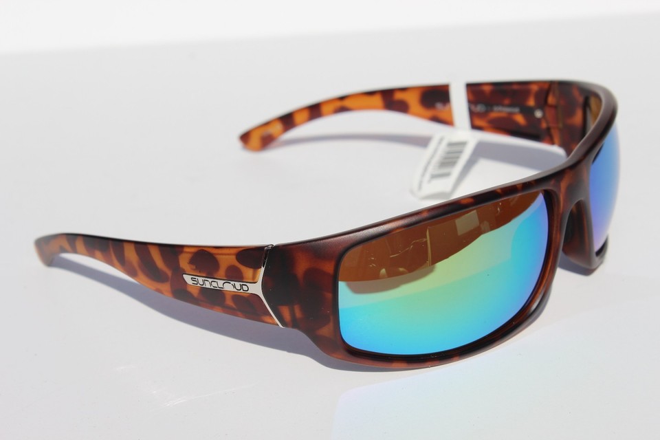 SUNCLOUD Turbine POLARIZED Sunglasses Matte Tortoise/Green Mirror Smith ...