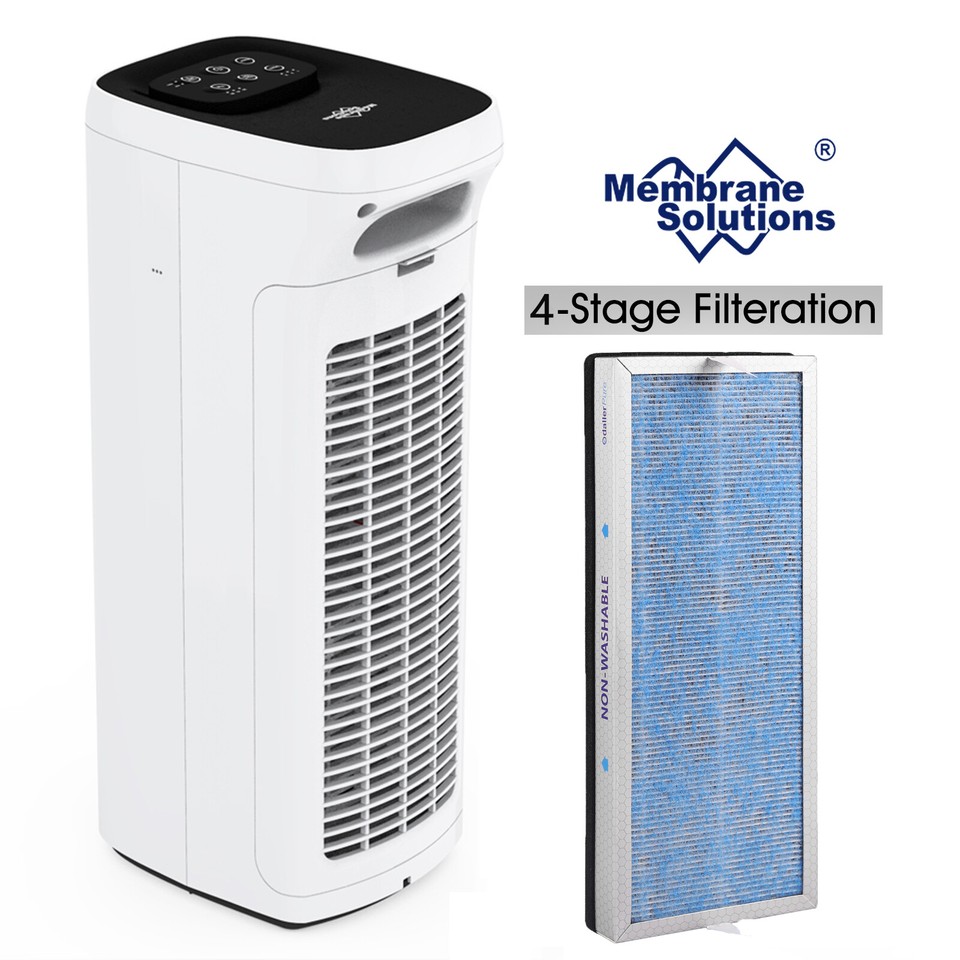 Large Room Air Purifier for Home Allergies Smog Pet Washable Filter Air ...