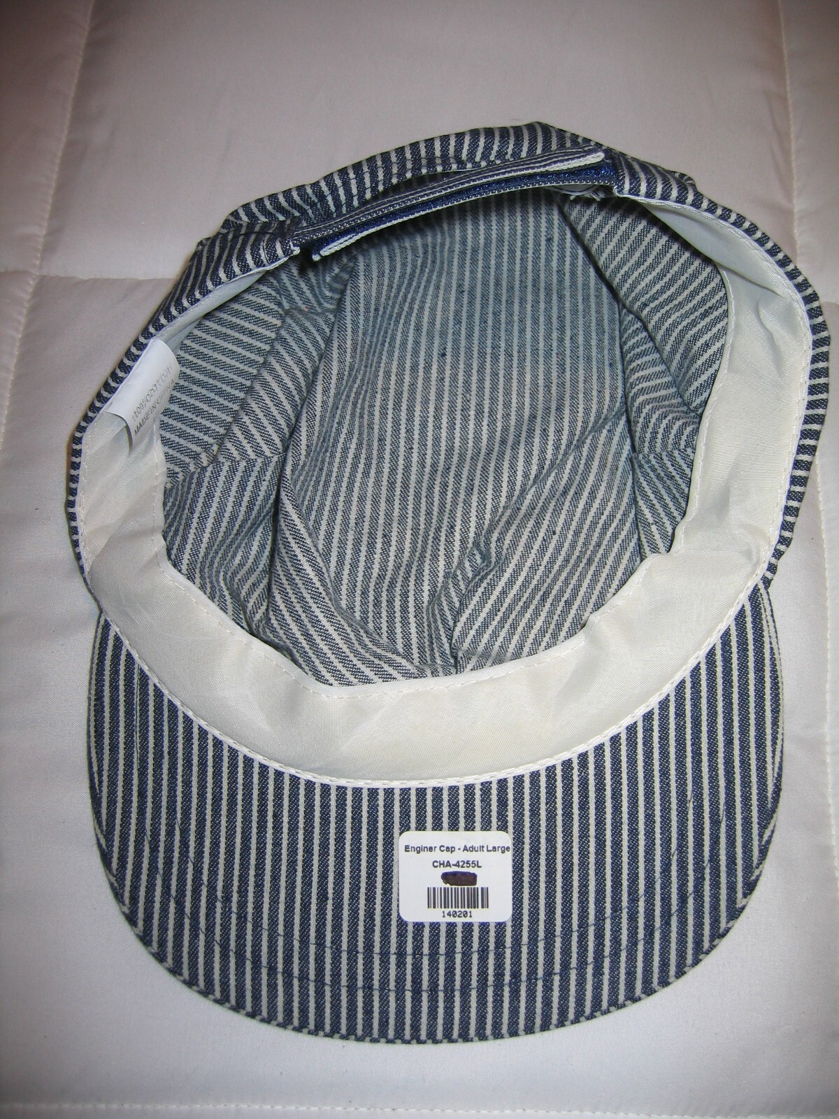 Vintage Striped Engineer Hat Cap Hat Mens NEW | eBay