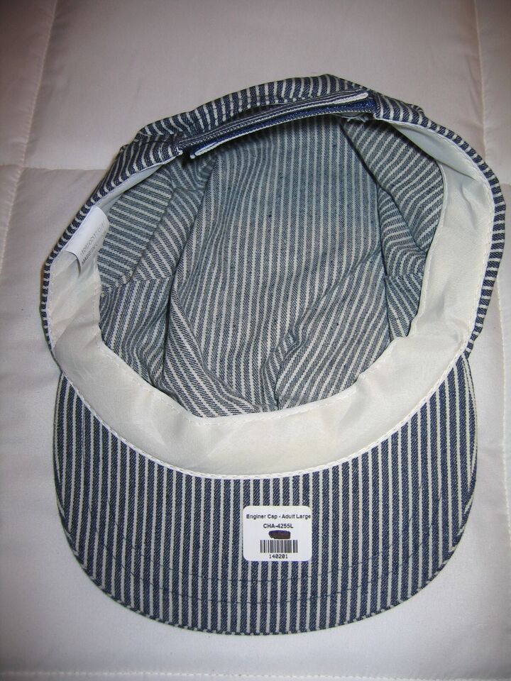 Vintage Striped Engineer Hat Cap Hat Mens NEW | eBay