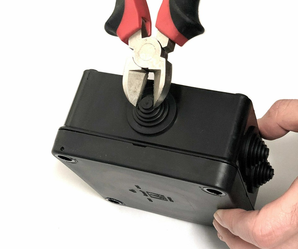 IP JUNCTION BOX CASE IP55 WATERPROOF GREY / BLACK FOR OUTDOOR ELECTRIC ...