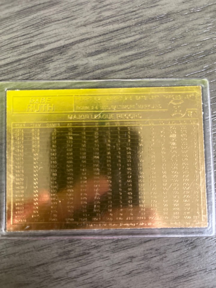 BABE RUTH 1996 CMG Gold Baseball Card #30 Factory Sealed Yankees | eBay