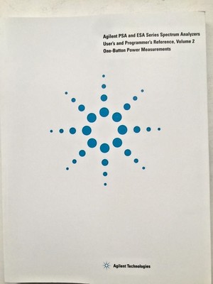 Agilent PSA/ESA Series Users & Programmers Reference Volume 2 P/N E4440 ...