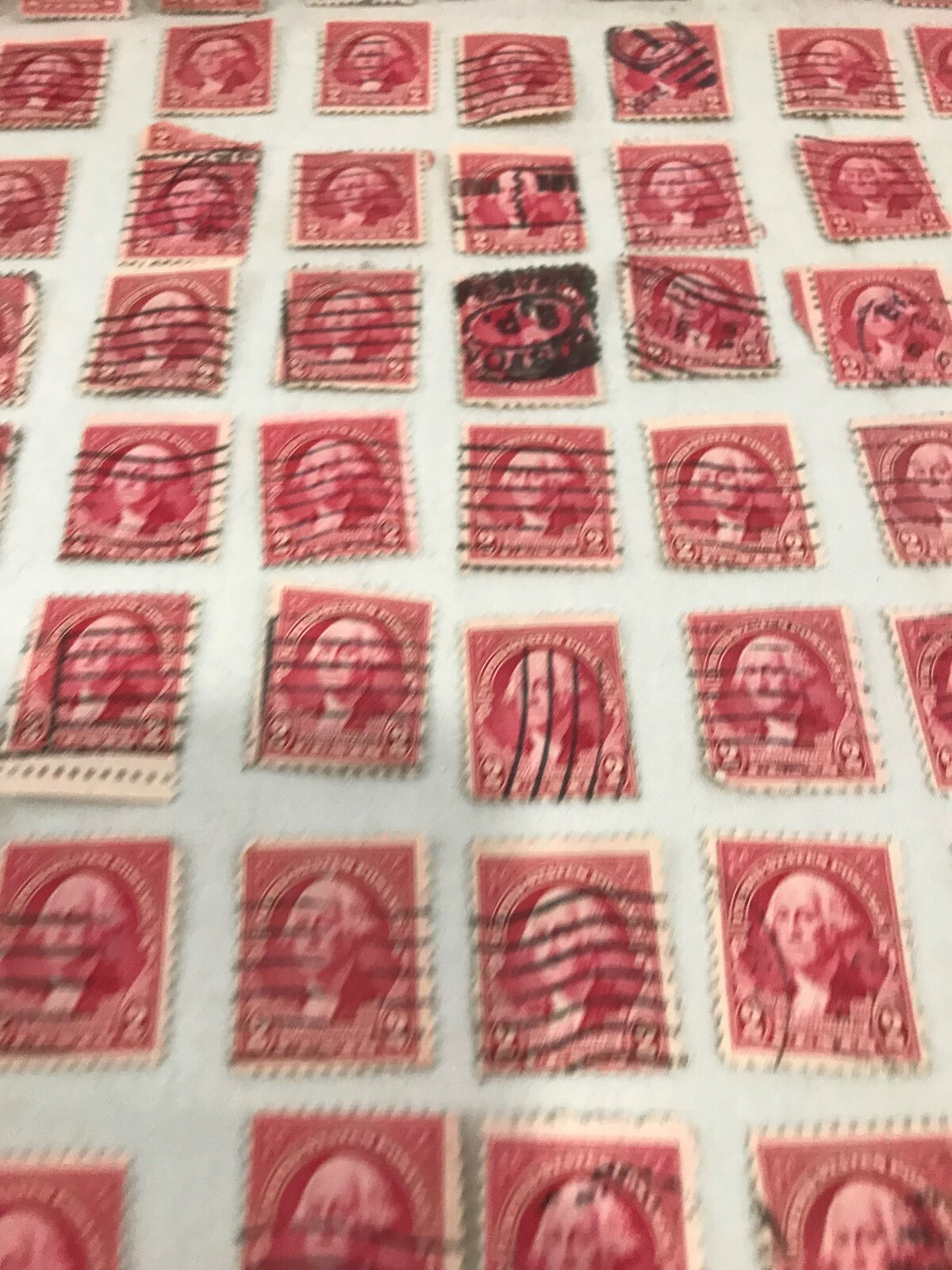 Nice lot of 100 Orig. 1932 Red George Washington 2 Cents Cancelled ...