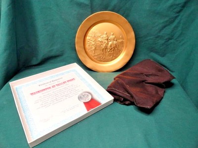 Hamilton Mint Commemorative Plate 24kt EGP on Pewter Oct 1, 1974 | eBay