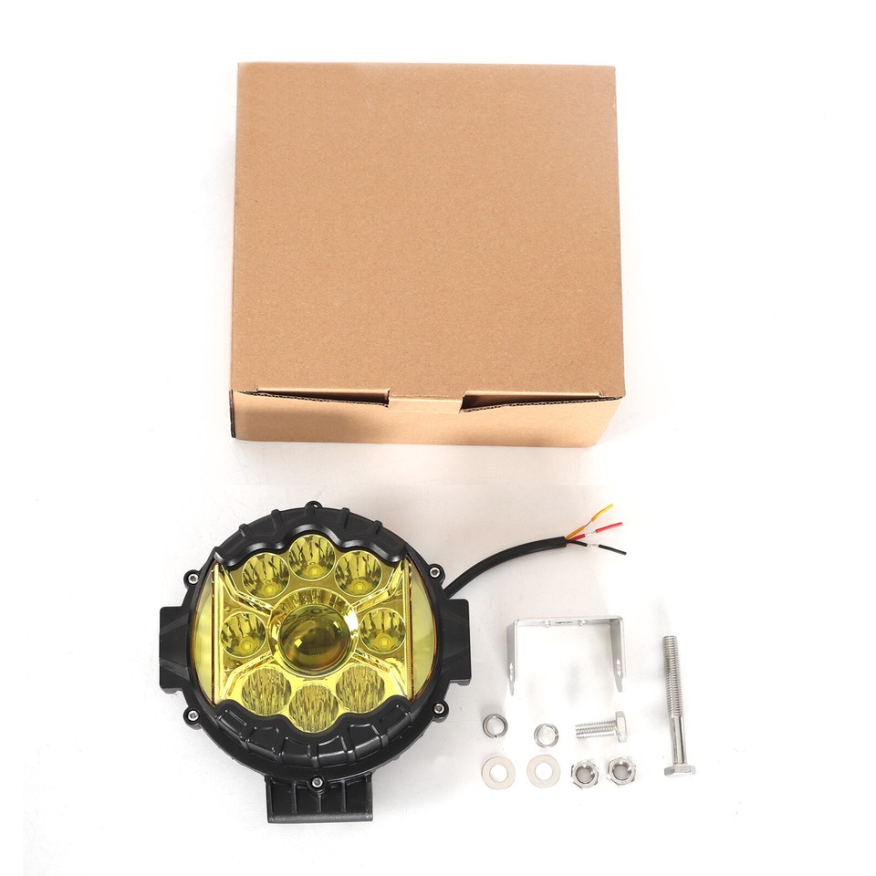 7" INCH 80W Round LED Work Lights Bar Spot Flood Offroad Driving Fog ...