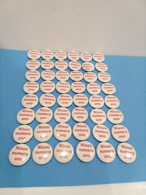 '68 RICHARD NIXON NUMERO UNO SPANISH #1 campaign pin pinback button lot ...