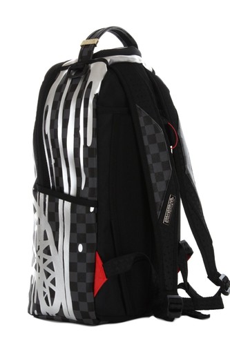 Sprayground Black Silver Backpack Shark In Paris Monogram Back School ...