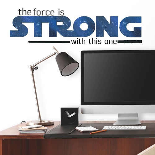 RoomMates RMK3077SCS Star Wars Classic The Force Is Strong Quote Peel ...