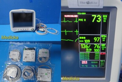 GE Dash 4000 Patient Monitor (CO,NBP,ECG,TEMP,Masimo SPO2) W/ NEW Leads ...