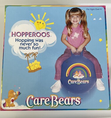 Care Bears HOPPEROO Hopper Ball NRFB Bouncing Ride Toy Inflatable Blue ...