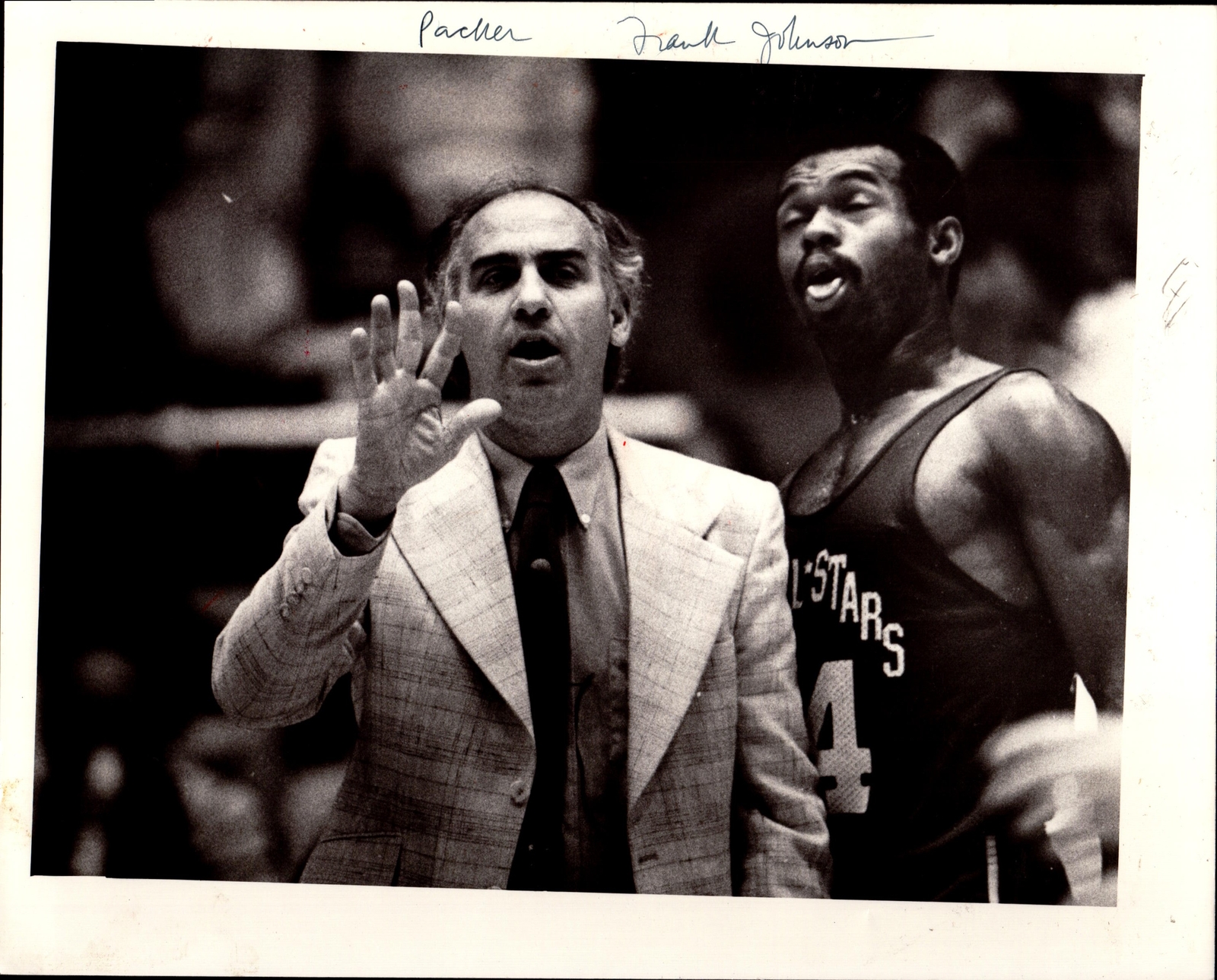 Vintage Press Photo Basketball NBA 1980s Billy Packer Al McGuire | eBay