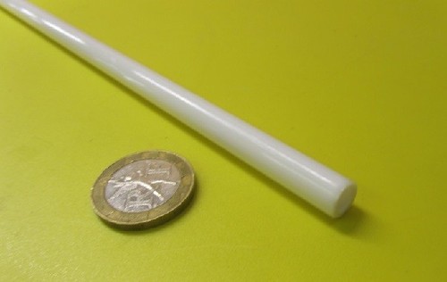 Acrylic Tube White 7328 Extruded .312" OD x .187" ID x 72" Length, 8 ...