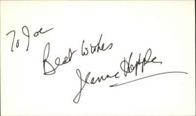 Jeanne Hepple Actress MacGyver Signed 3" x 5" Index Card | eBay