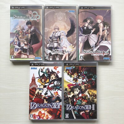 PSP Shining Hearts Ark Blade 7th Dragon 2020 I II set of 5 games Japan ...