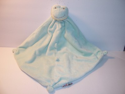 SECURITY BLANKET ANGEL DEAR - FROG - GREEN / WHITE - VGC | eBay