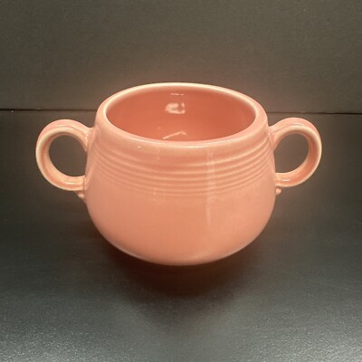 Vintage Fiestaware Sugar Bowl ROSE PINK Individual | eBay
