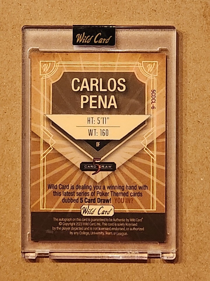 Carlos Pena 2023 Wild Card 5 Card Draw Autograph #/5 | eBay