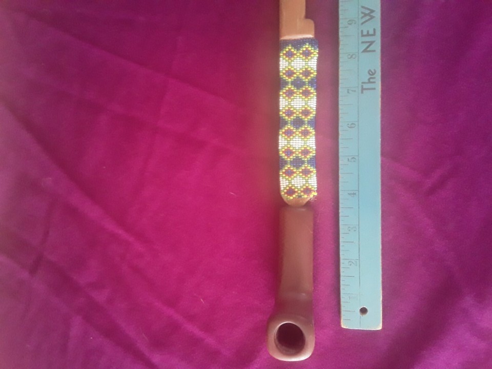 Catlinite Pipestone Native American Peace Pipe from Taos Pueblo, New ...