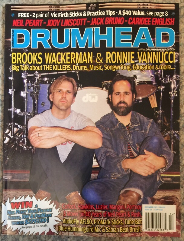 Drumhead Brooks Wackerman And Ronnie Vannucci Dec 2015 FREE SHIPPING ...