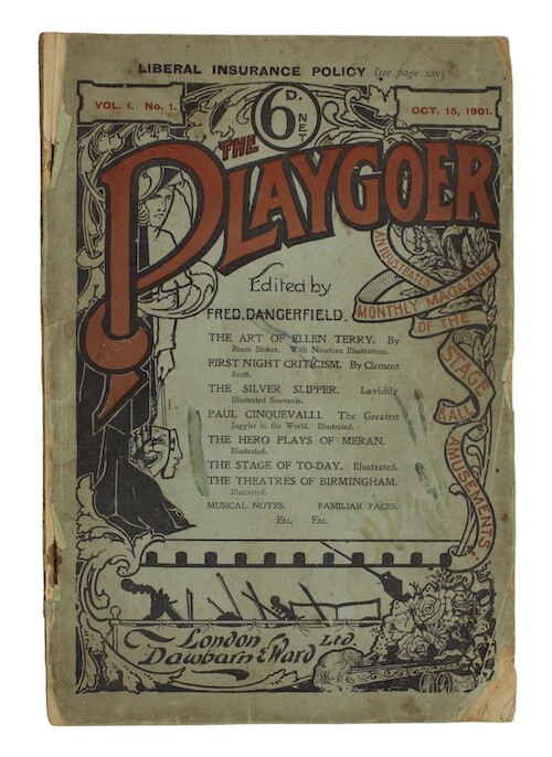 1901 BRAM STOKER Acting THE ART OF ELLEN TERRY Theatre PLAYGOER ...