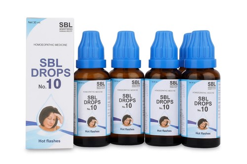SBL Drops No.10 Homeopathic for Hot Flashes & Anxiety 30 ml x 5 | Free ...
