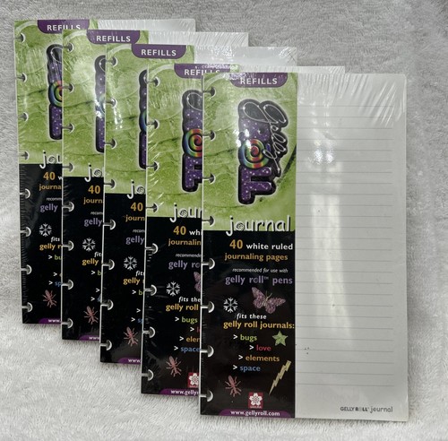 Gelly Roll Journal 40 White Ruled Journaling Refills Pages NEW SEALED ...