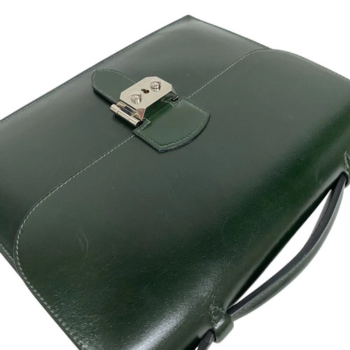 HERMES Sac à Dépêches 27 O Vert Foncé Box Calf Men's Handbag #Ok2090 | eBay