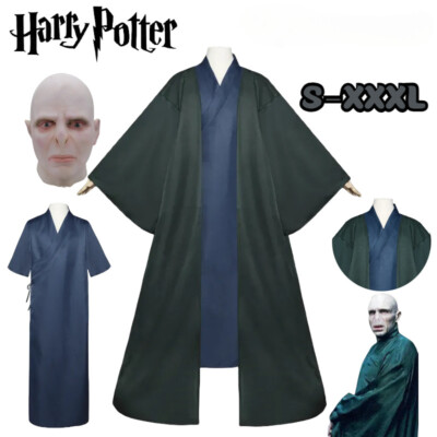 HOT Cosplay Lord Voldemort Costume Cloak Outfit Cosplay Long Robe ...
