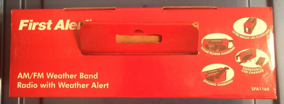 First Alert AM/FM Weather Band Radio with Weather Alert 4-Way Power NIB ...