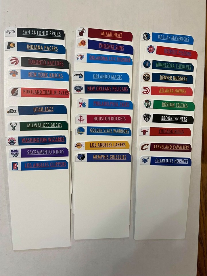 Customized Sports Card BCW Tall Dividers w/Labels NFL MLB NBA NHL ...
