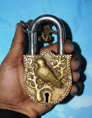 Finches Bird Padlock Brass Collection Handmade Finish Security Door ...