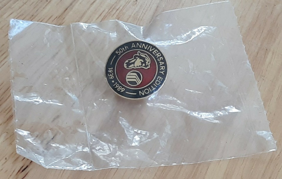 1939-1989 MERCURY 50th ANNIVERSARY MERCURY pin pinback METAL ENAMEL ...