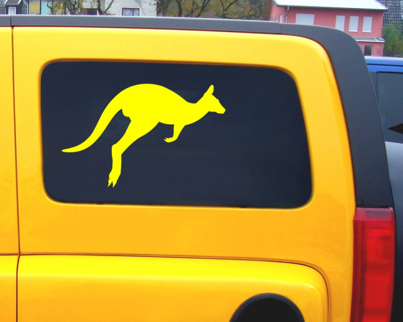 Samunshi Kangaroo Aufkleber Känguru Sticker Autoaufkleber 25 Farben 8 ...