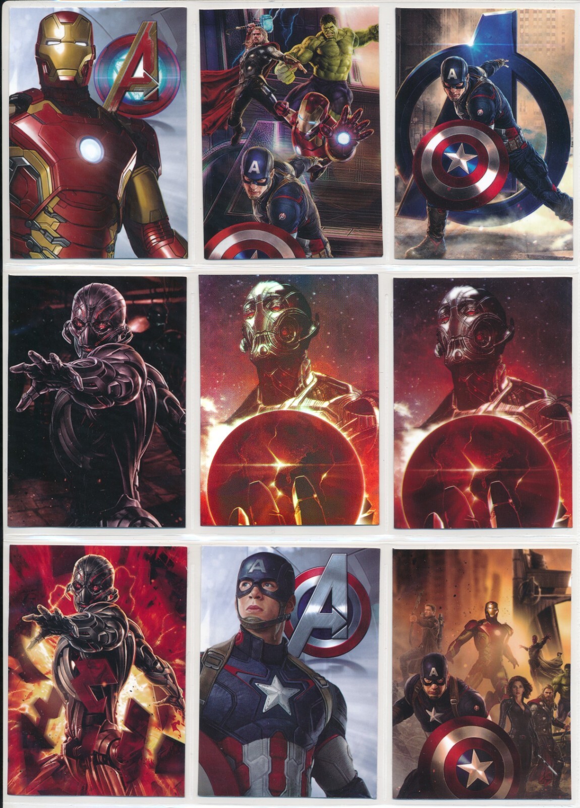 Marvel Avengers Age of Ultron Mixed Sticker Series Lot of (9) Cards #6 ...