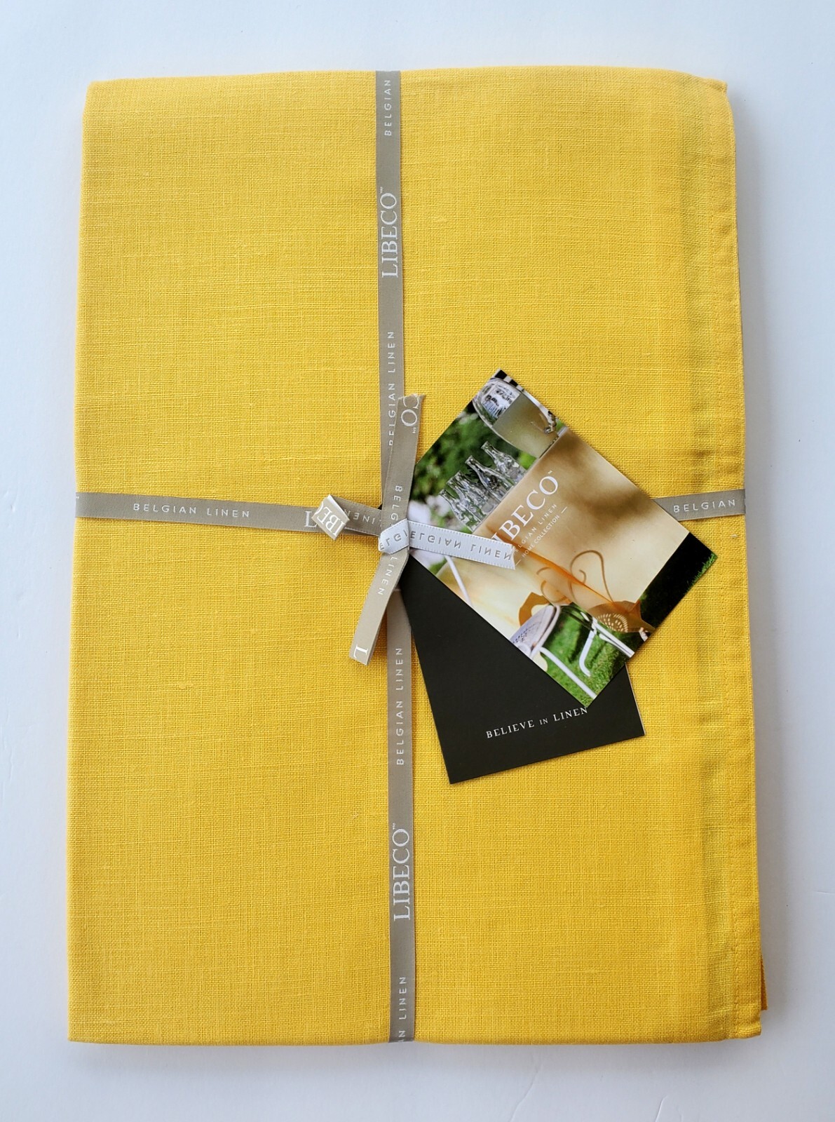 Libeco Belgium Linen Blend Tablecloth Lemon Yellow 61” x 98” – NEW | eBay