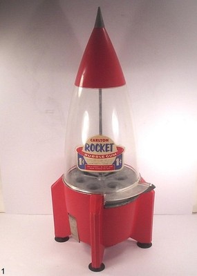 1950's Carlton 1 Cent Rocket Spaceship Gumball Bubble Gum Vending ...