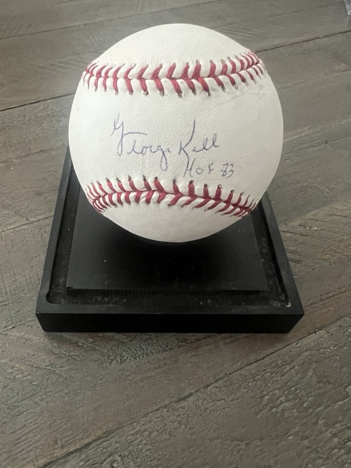 BASEBALL~SIGNED GEORGE KELL~PSA/DNA~INSCRIBED “HOF 83” RAWLINGS MLB OLB ...