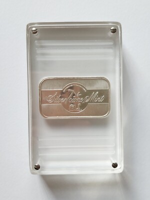 SilverTowne Logo 1oz .999 Fine Silver Bar in RARE Display Holder | eBay