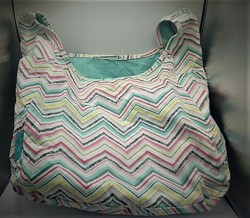 Thirty-One Sling Bag Chevron retired Party Punch Crossbody Hobo | eBay