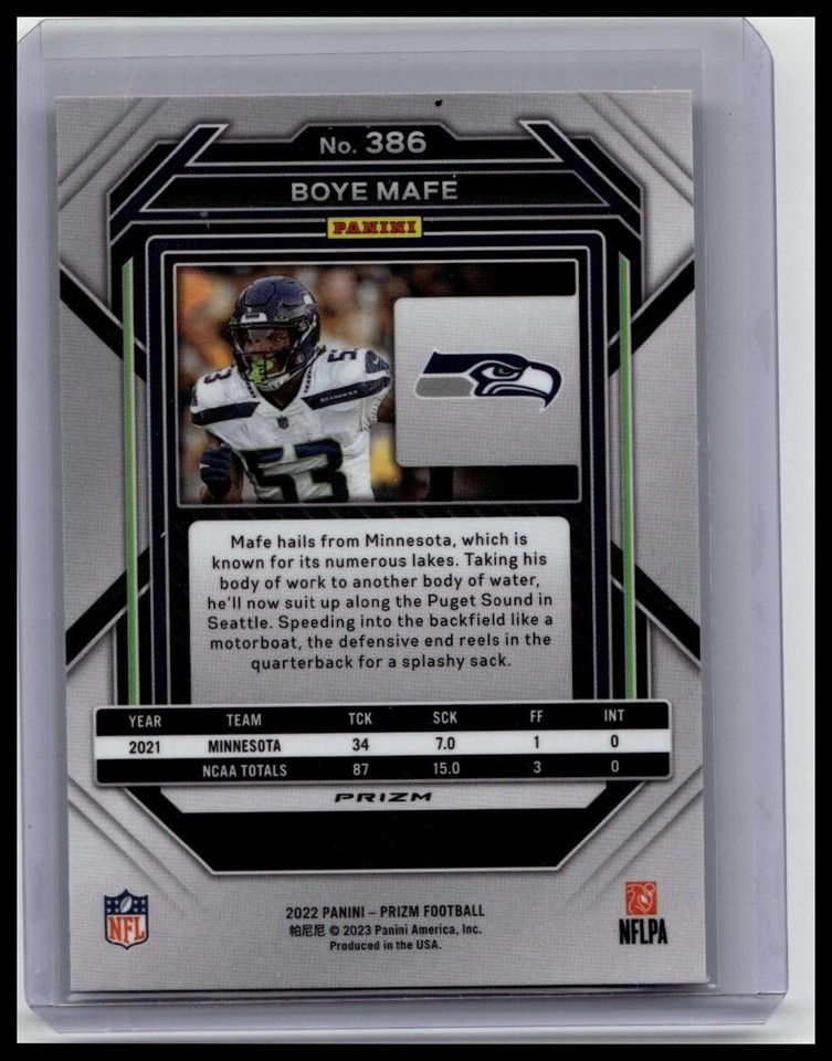 2022 Panini Prizm #386 Boye Mafe Red White and Blue Rookie Card | eBay